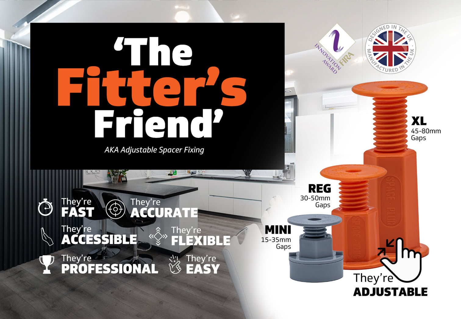 Space-Plug | Smarter Kitchen Cabinet Fixings – The Bracket Alternative