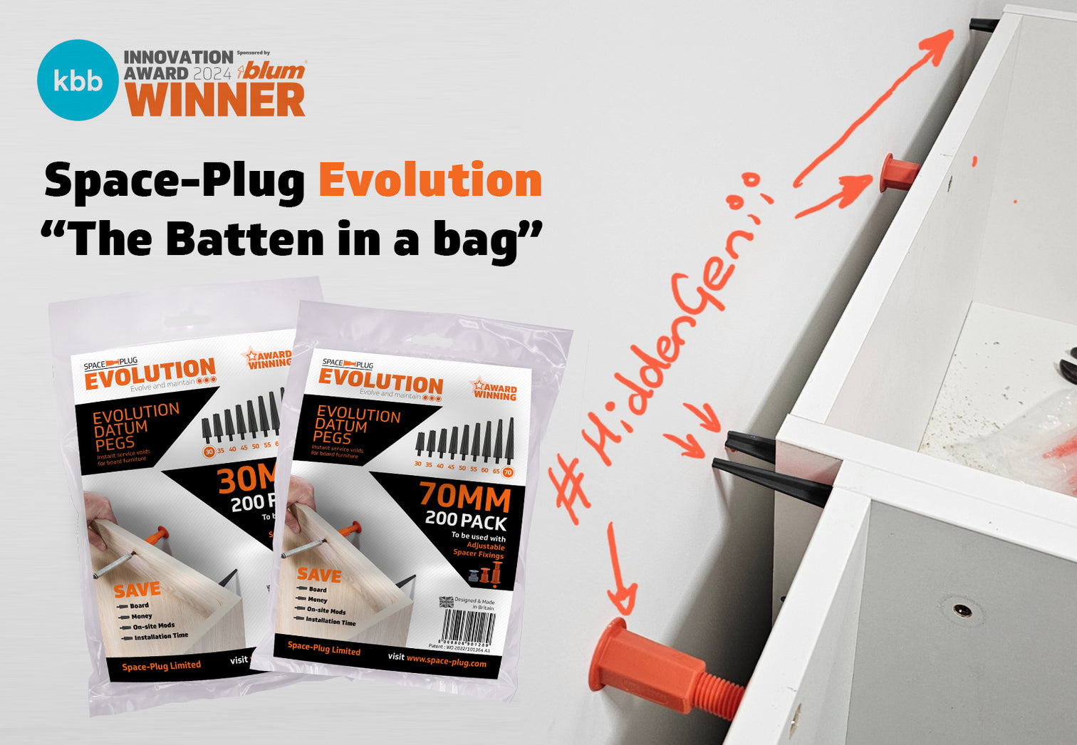 Space-Plug | Smarter Kitchen Cabinet Fixings – The Bracket Alternative